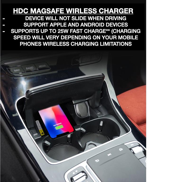 Wireless Fast Charger for Mercedes C- Class W205 2014-2018 Mercedes GL